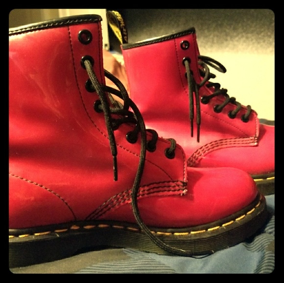 Dr. Martens | Shoes | Cherry Red Dr Martens Boots | Poshmark